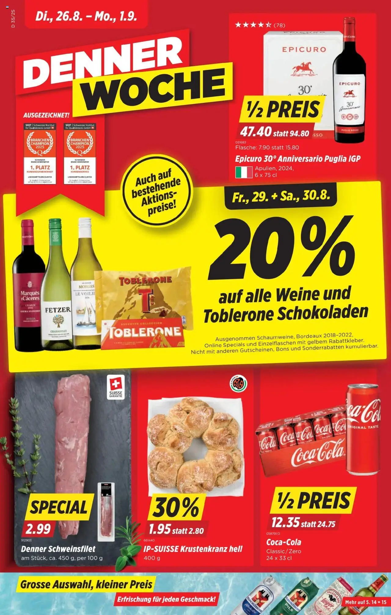 Denner Aktionen ab 26.08.2025 > Angebote