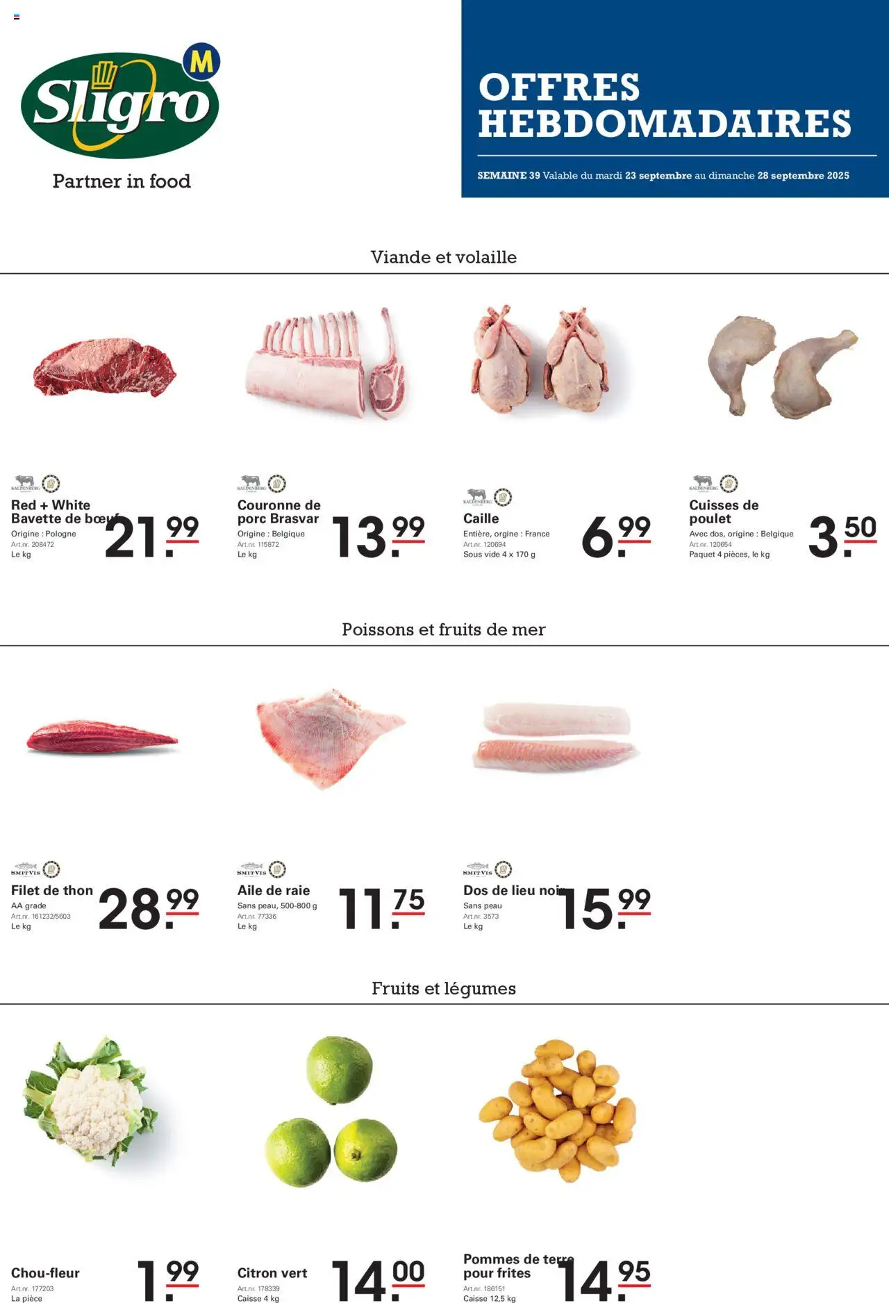 Sligro folder vanaf 23/09/2025 >> nieuwste