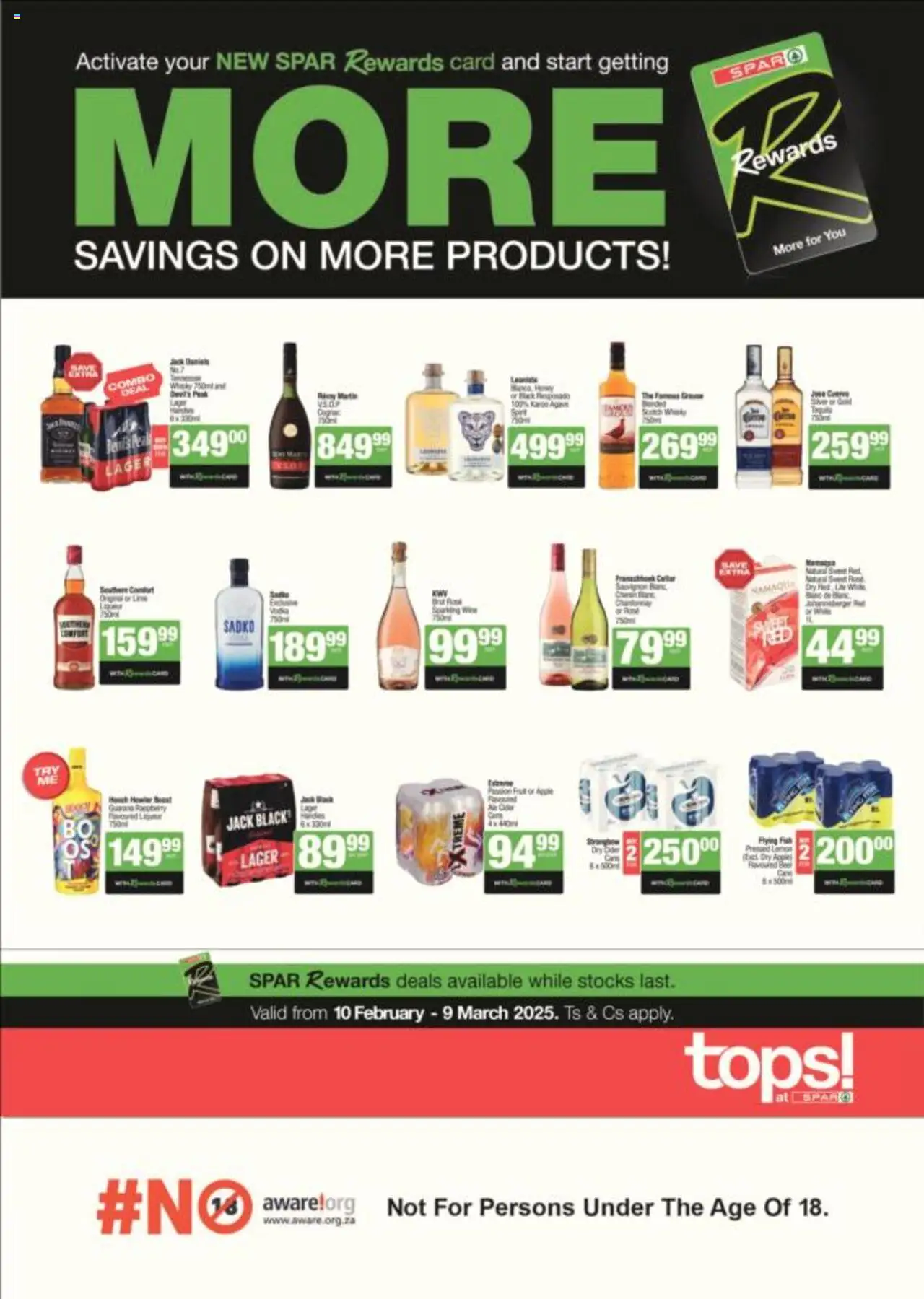 Tops at Spar Western Cape - Specials from 10/02 - 09/03/2025