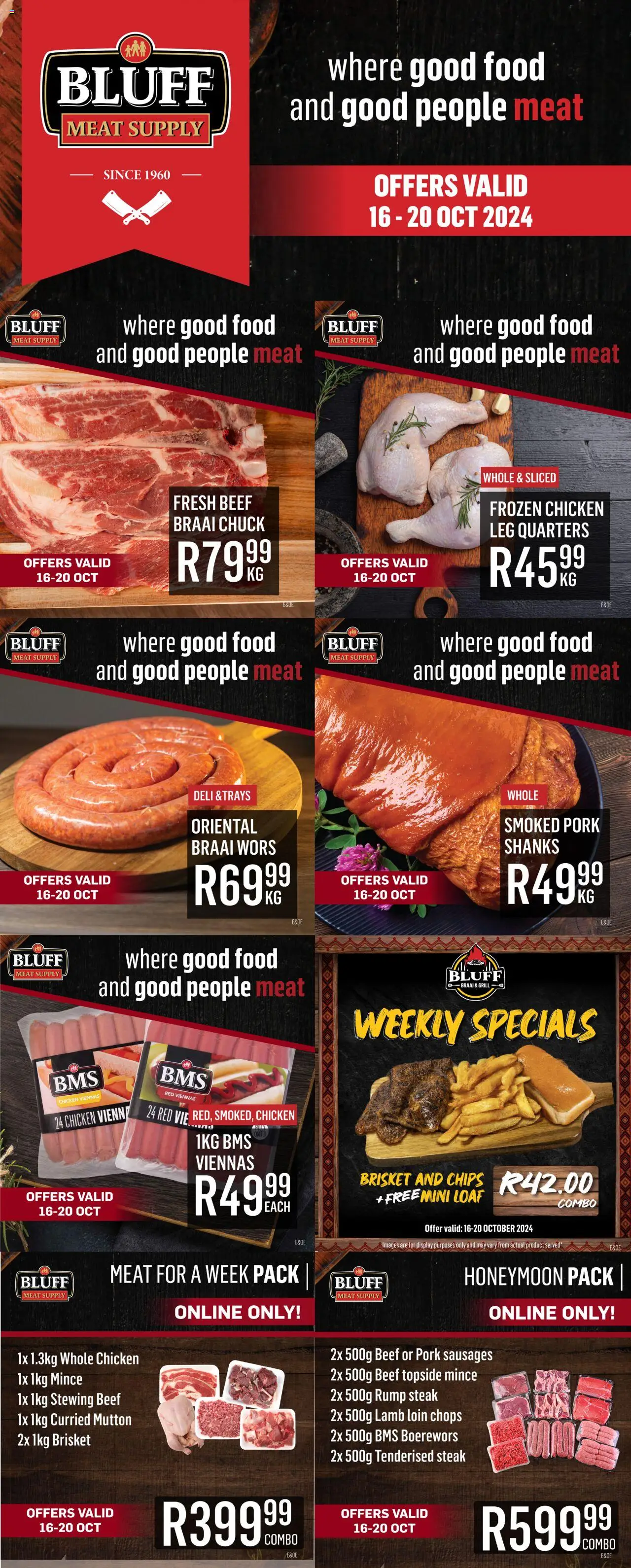 Bluff Meat Supply Weekly Specials from 16/10 - 20/10/2025