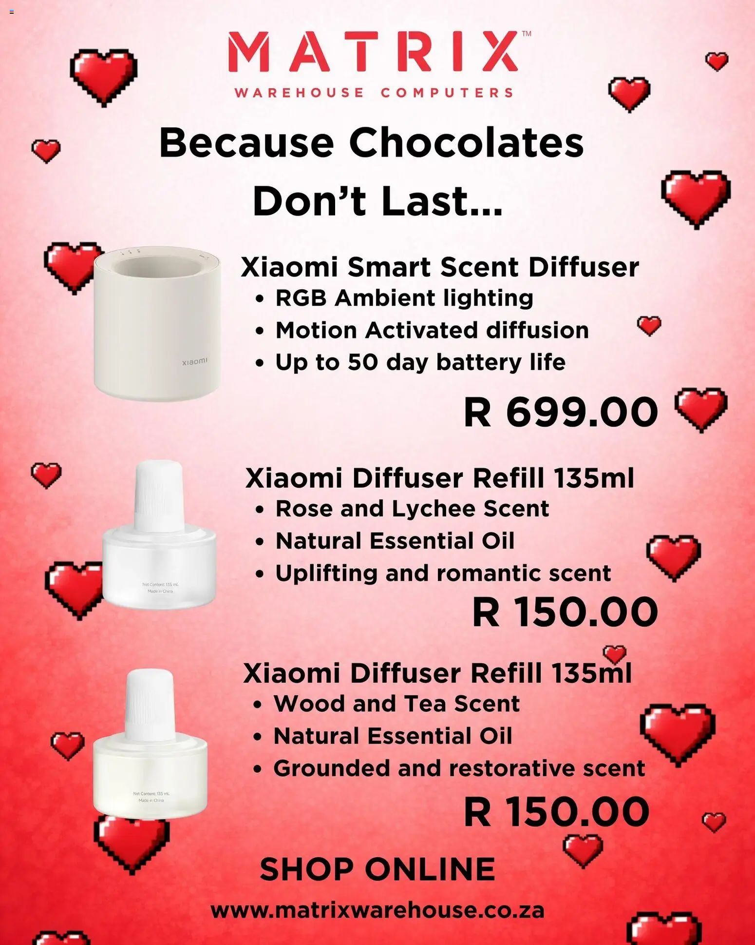 Matrix Warehouse Valentine’s gifts from from Tuesday 27/01/2026