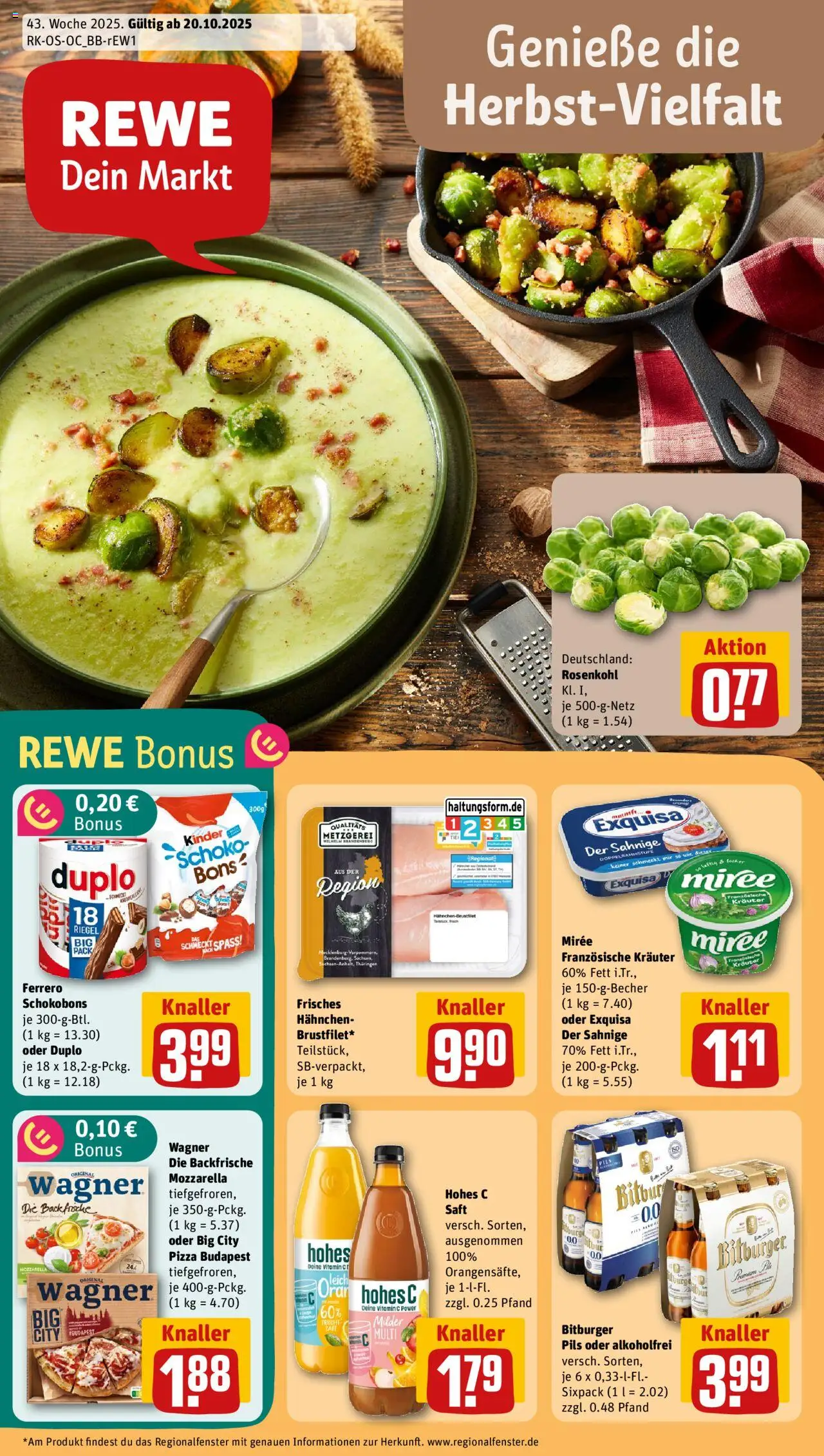 REWE Prospekt ab 20.10.2025 nächste Woche - Prospekt