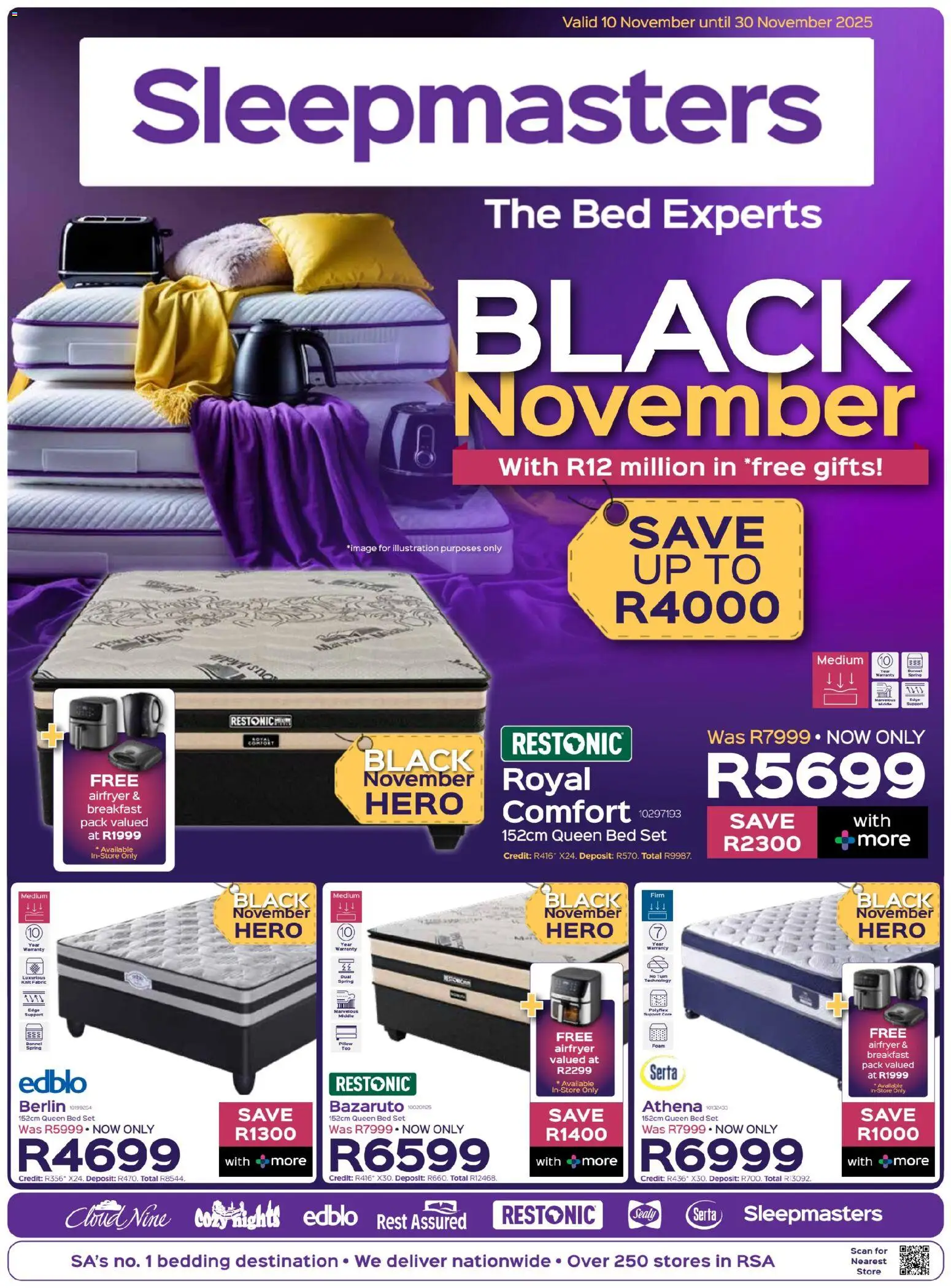 Sleepmasters BLACK FRIDAY Specials from 10/11/2025 > NEW Catalogue