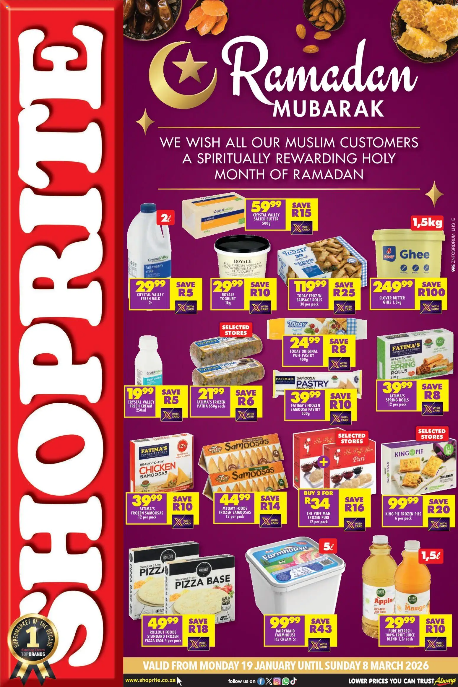 Shoprite Kwazulu-Natal - Ramadan Mubarak 19/01 - 08/03/2026