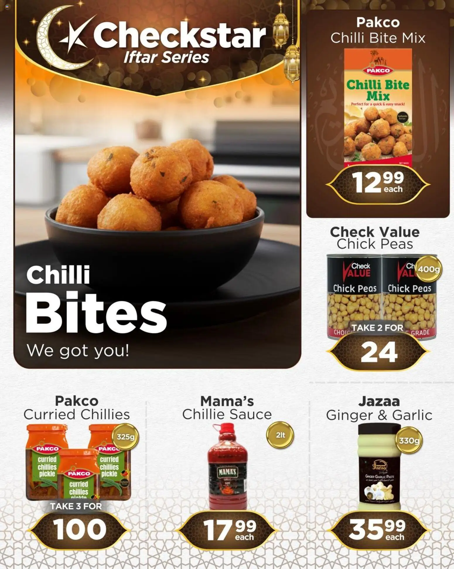 Chilli Bites Specials from from Wednesday 25/02/2026