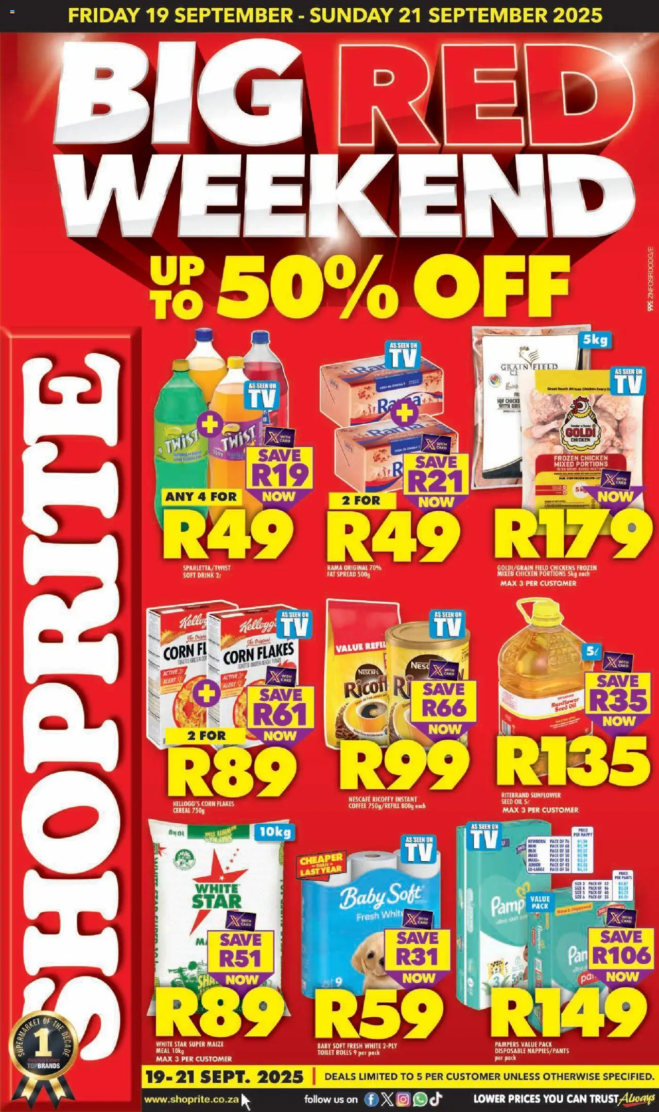 Shoprite KwaZulu-Natal - Big Red Weekend 19/09 - 21/09/2025