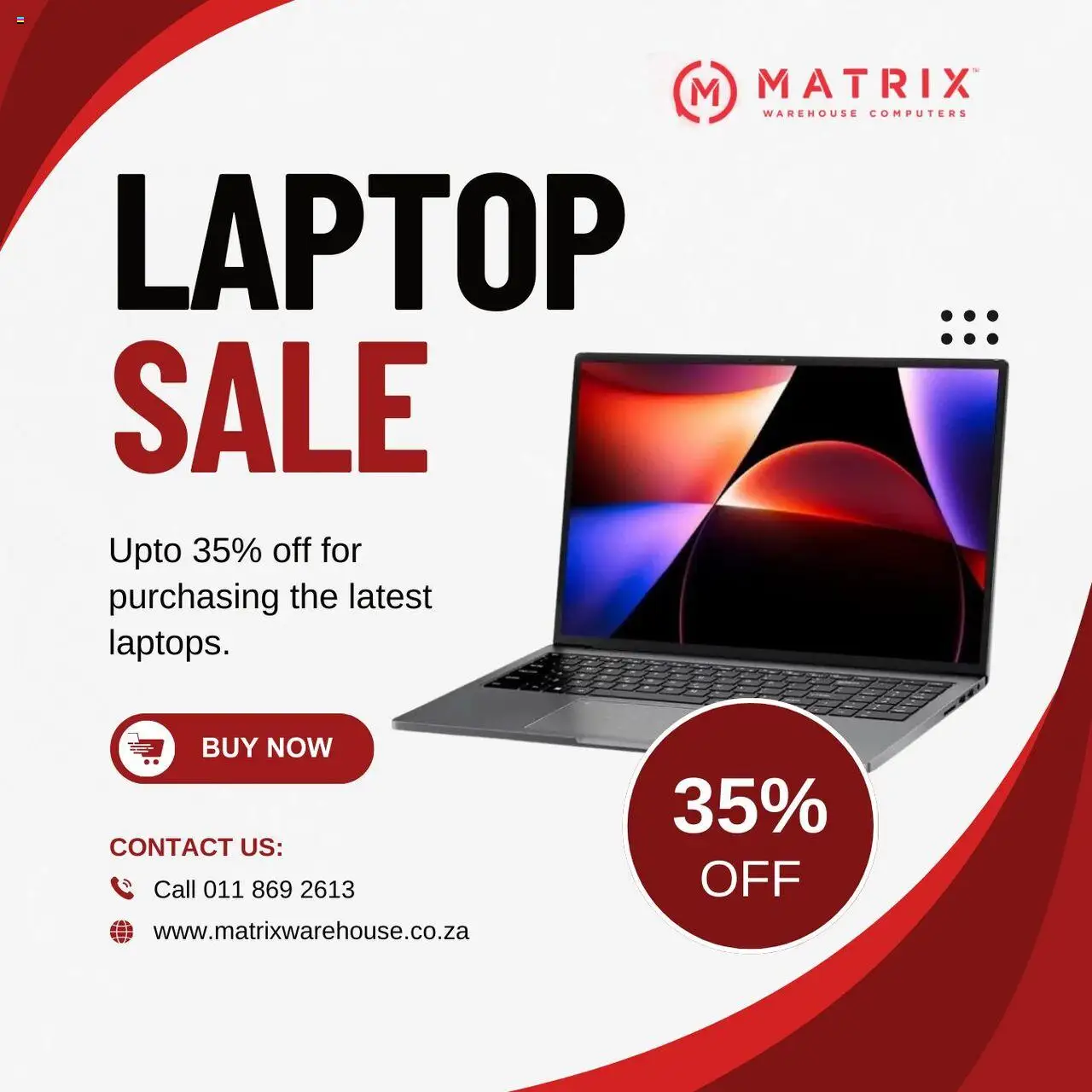 Matrix Warehouse Laptop Sale from from Saturday 27/09/2025