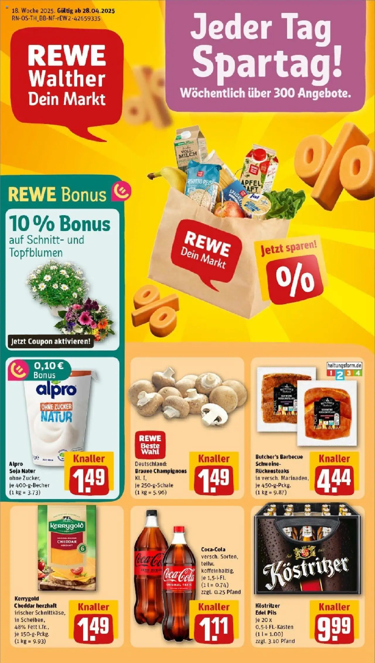 REWE Prospekt ab 27.04.2025 nächste Woche - Rewe: Wochenangebote