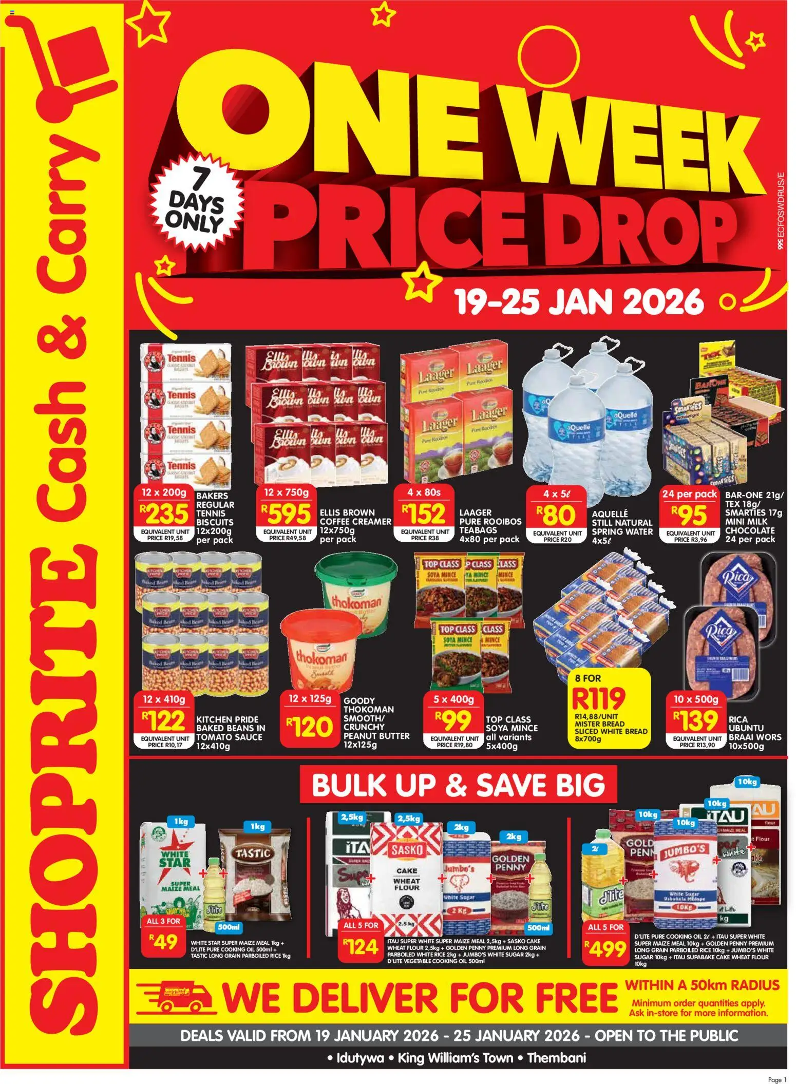 Shoprite Eastern Cape - Cash & Carry Price Drop Idutywa, King William's ...