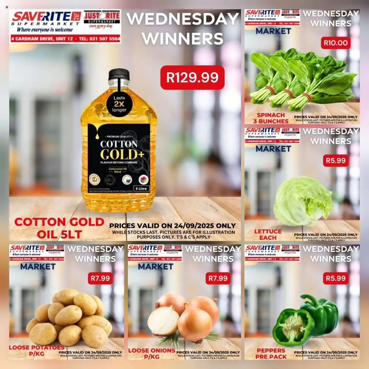 Saverite Wednesday Winners from 24/09 - 24/09/2025