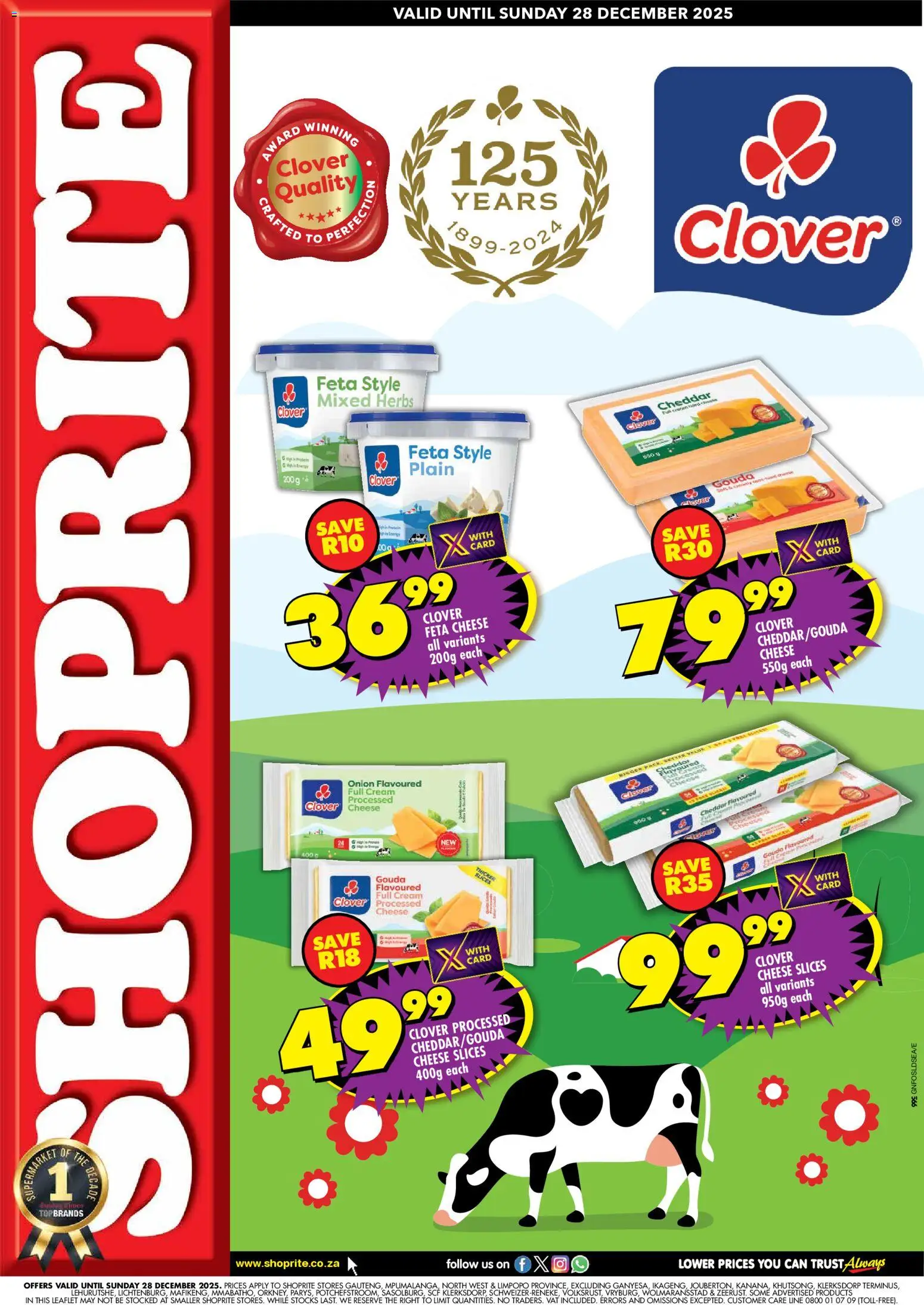 Shoprite Gauteng - Clover Savings 08/12 - 28/12/2026